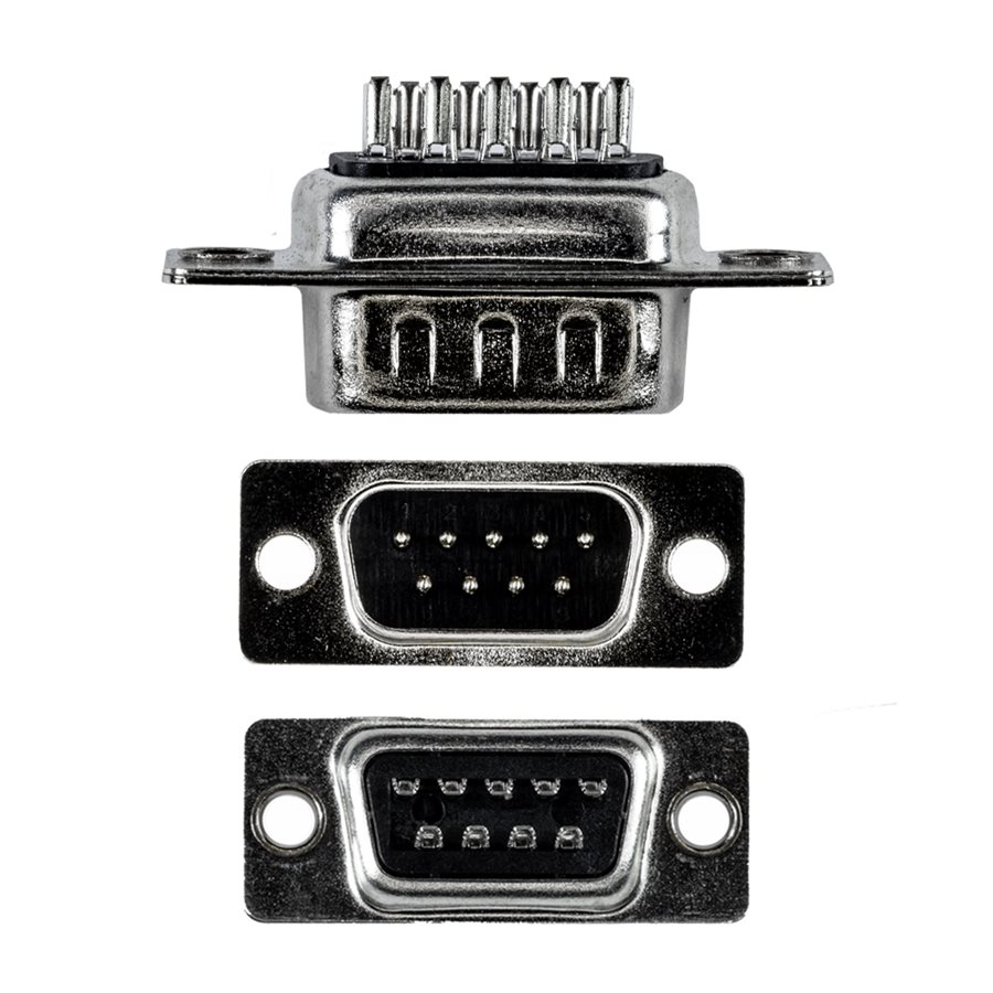 Amphenol CN-DSUB9SKT00-000 D-Subminiature (DB9 Female D-Sub) Connector, 9-Position Socket ...