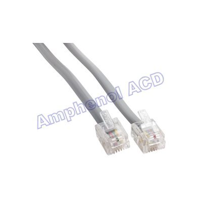 Amphenol MP-5XRJ11PPXS-014 Flat Silver Satin Modular Crossed wiring ...